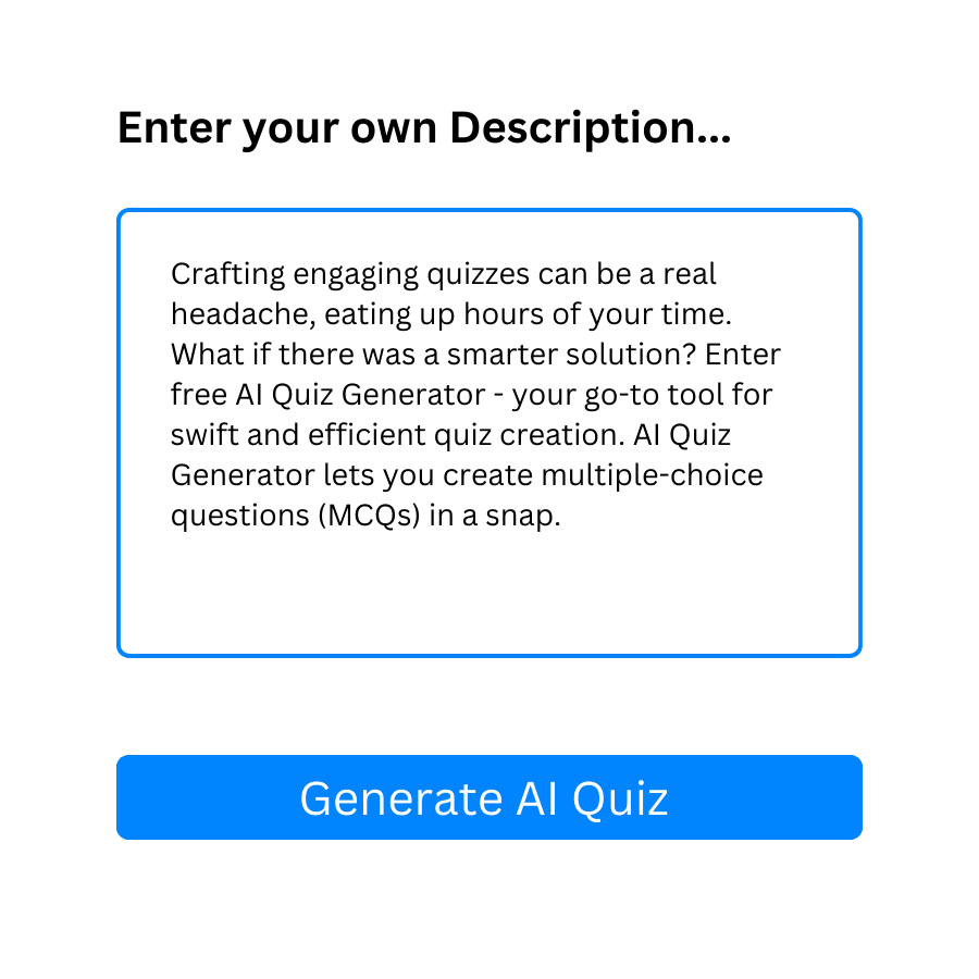 AI Quiz Generator - Create Tests & Quizzes Online for Free